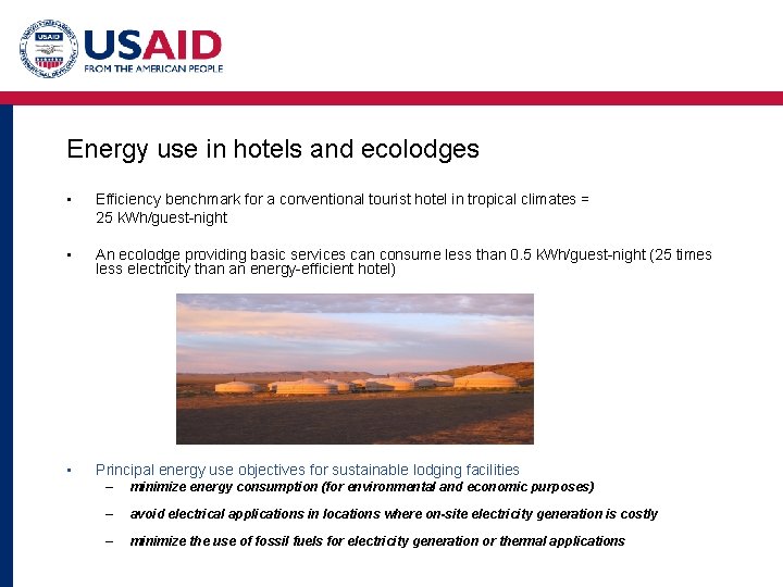 Energy and Sustainable Tourism Energy Supply and Use