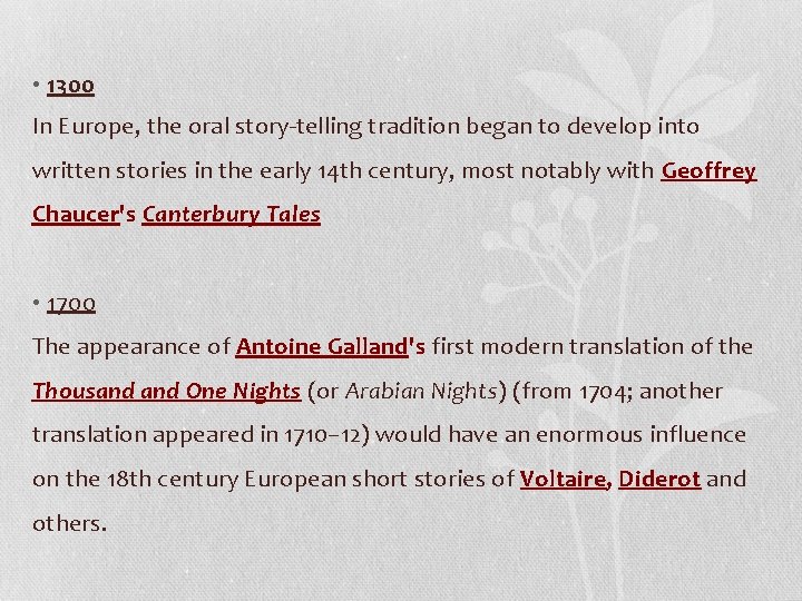 THE BEGINNING OF LITERATURE AND SHORT STORIES By