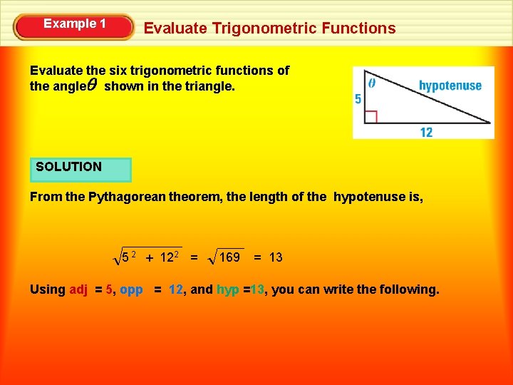 Lesson 12 1 Right Triangle Trigonometry Your Notes