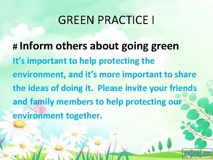GREEN PRACTICE FROM IQ GREEN PRACTICE I Inform