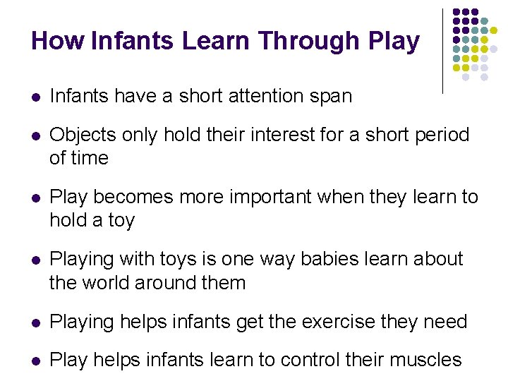 Childs Play How infants toddlers and preschoolers learn