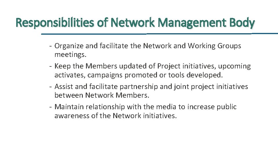 What is a Bridge Network Voluntary partnership framework