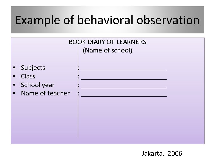 CHAPTER IV THE TECHNIQUE OF ASSESSMENT A Performance