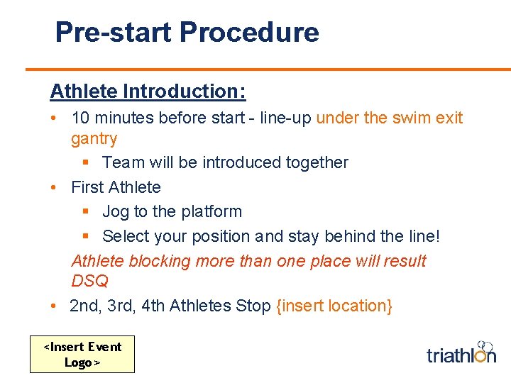 Insert Event Logo Mixed Relay briefing Insert Date