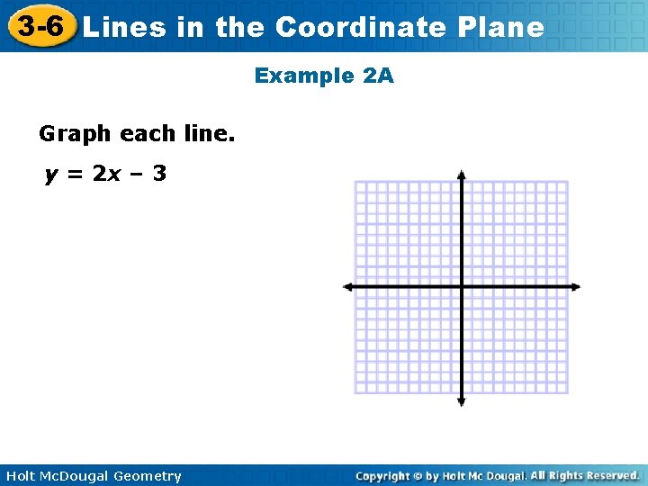 3 6 Lines in the Coordinate Plane Objectives