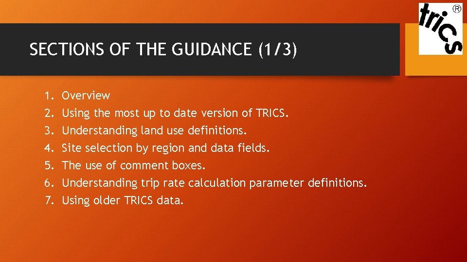 THE TRICS GOOD PRACTICE GUIDE ITS NEXT MAJOR