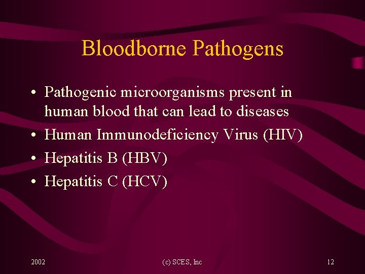 Bloodborne Pathogen Safety Bloodborne Pathogens 29 CFR 1910