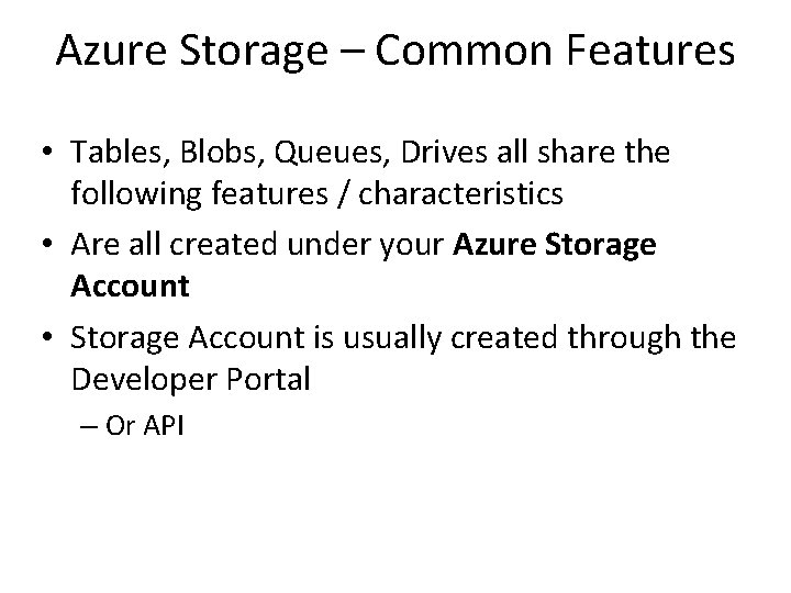 Azure 101 Windows Azure A really quick look