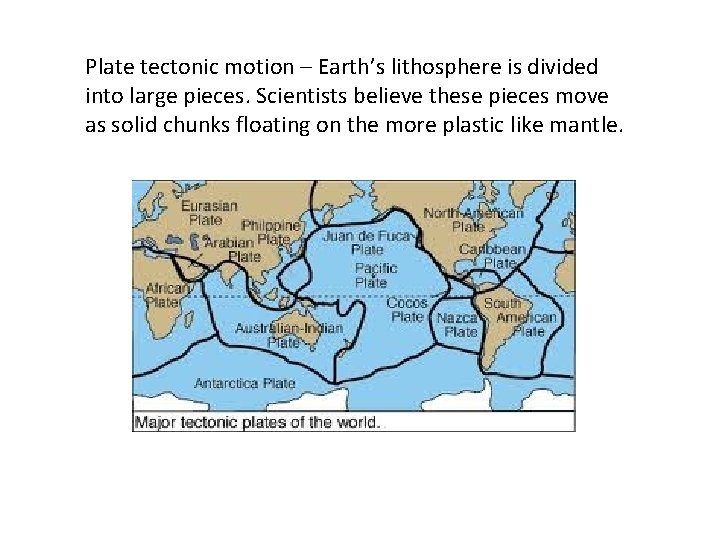 Geographic Vocabulary Lithosphere is made up of the