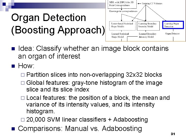 ModelBased Organ Segmentation in CT Scans JiunHung Chen