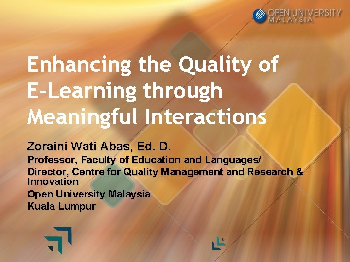 Enhancing the Quality of ELearning through Meaningful Interactions