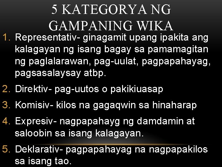 ANG WIKA Ang wika ay instrument ng komunikasyon