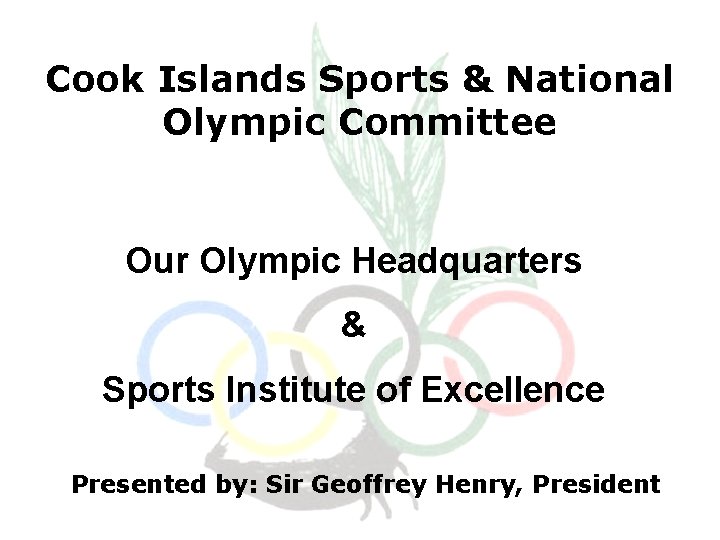 Cook Islands Sports National Olympic Committee Our Olympic