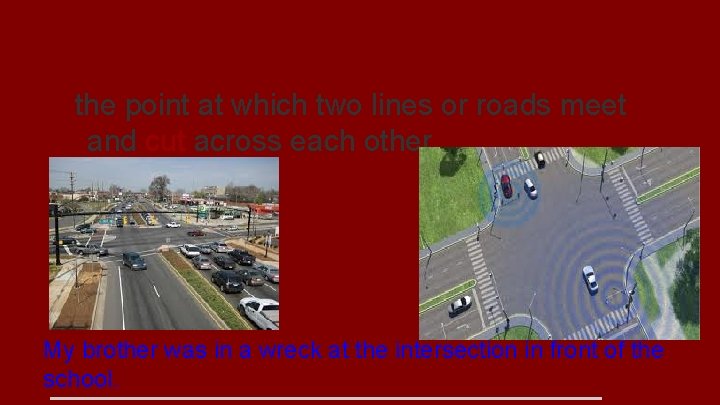 Sect cut separate bisect to cut into two