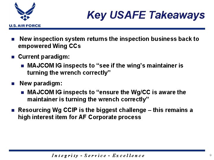 Press Kit I Air Force Inspection Introduction OVERALL