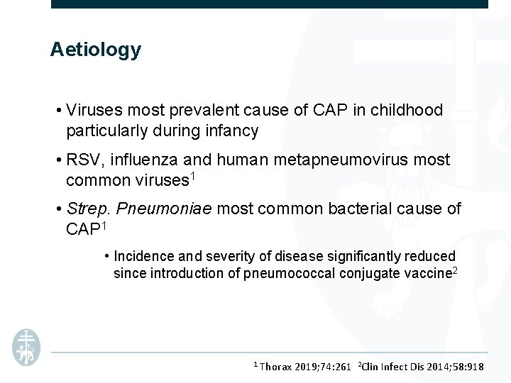 Paediatric Community Acquired Pneumonia based on BTS guidelines