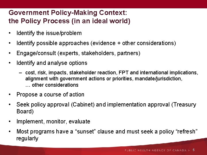 Knowledge Mobilization to Inform Policy Observations from inside