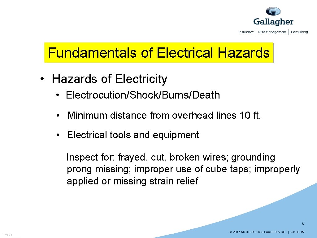 Safety Spotlight Electrical Safety Fundamentals of Electrical Hazards