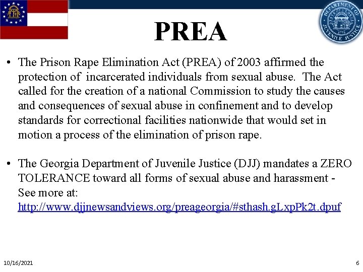 Georgia Department of Juvenile Justice Division of Community