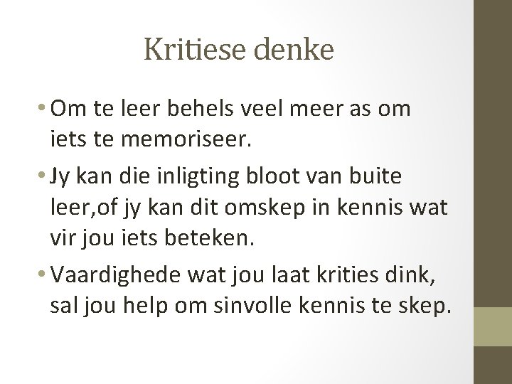 Graad 10 LO WEEK 2 TOT 4 Studievaardighede