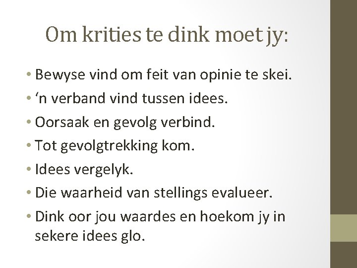 Graad 10 LO WEEK 2 TOT 4 Studievaardighede