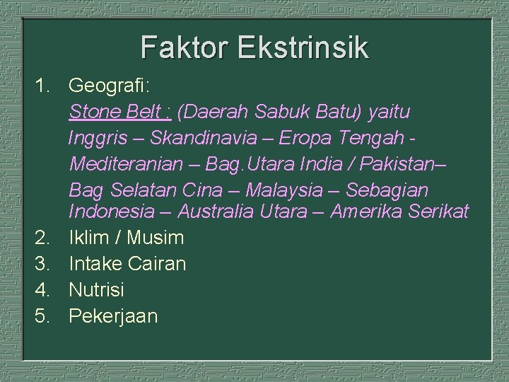 PEMBENTUKAN BATU SALURAN KEMIH Prof Dr dr RIFKI