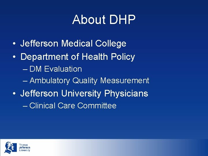 Ambulatory Care Quality Measures Disease Management Research Opportunities
