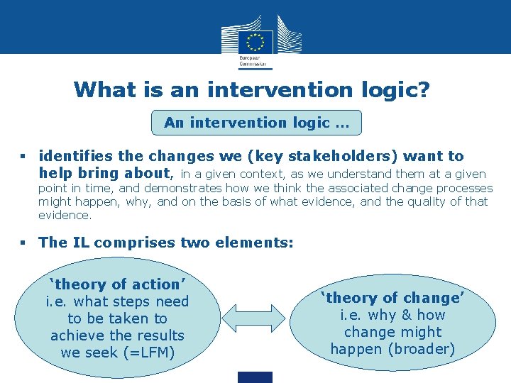 Session 5 Building an Intervention Logic 1 What
