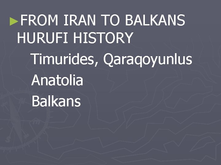 HURUFISM AMONG ALBANIAN BEKTASHIS by Dr Fatih Usluer