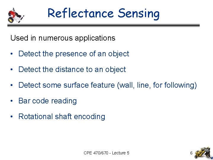 Autonomous Mobile Robots CPE 470670 Lecture 5 Instructor
