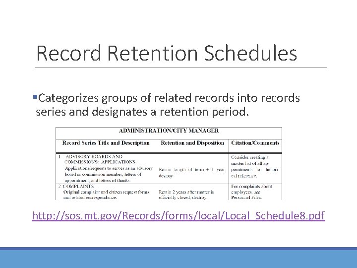 Proper Disposal of Public Records MARTY REHBEIN CITY