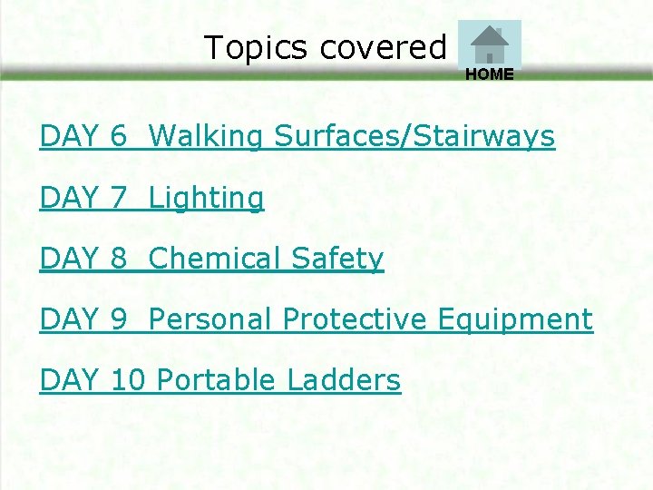Module 2 Worksite Inspection Checklist 15 Days to