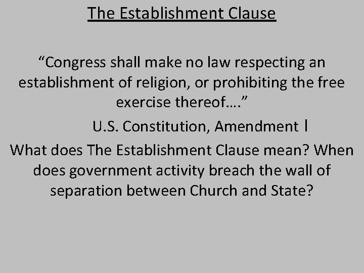 Public School Systems and Religion Where do things