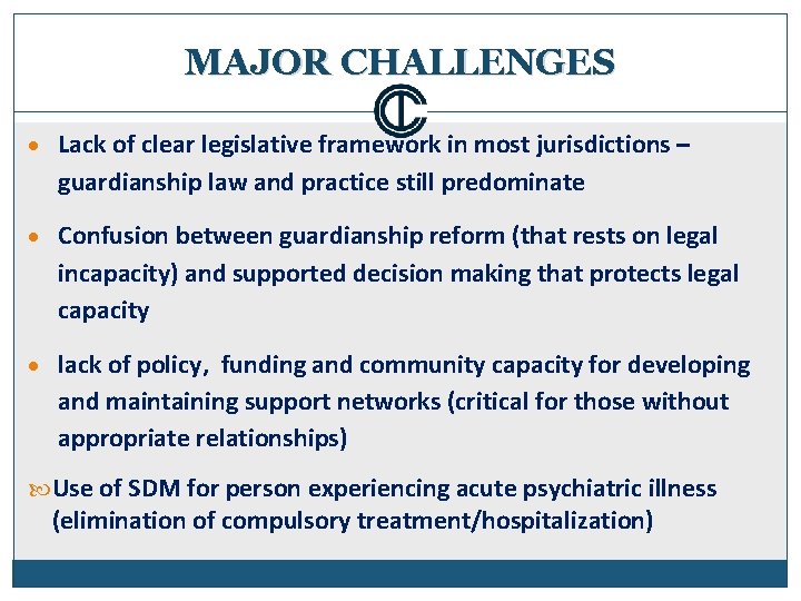 Supported Decision Making An International Overview of Policy