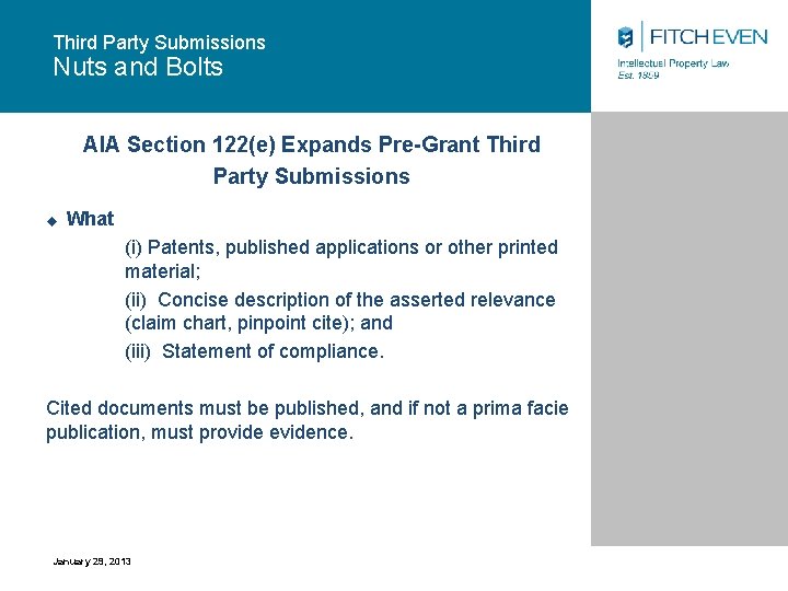 Third Party PreIssuance Submissions Under AIA By Amanda