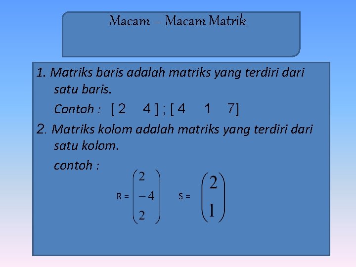Pengertian Notasi dan Ordo Matriks By Febriari Dwi