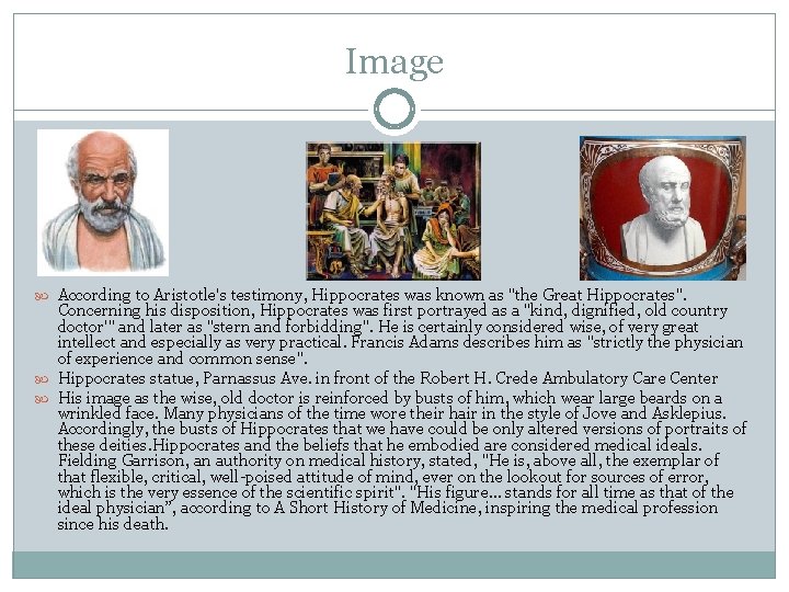 HIPPOCRATES FATHER OF MEDICINE Biography Hippocrates of Cos