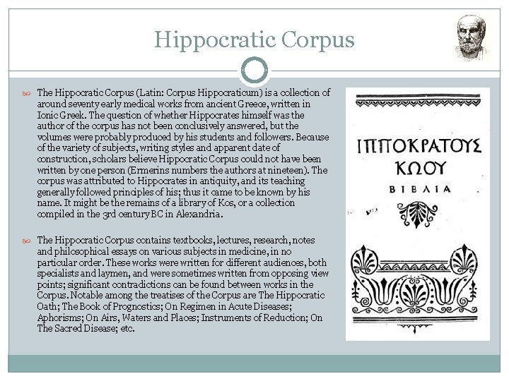 HIPPOCRATES FATHER OF MEDICINE Biography Hippocrates of Cos