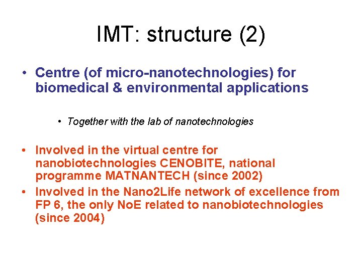 Welcome to National Institute for RD in Microtechologies