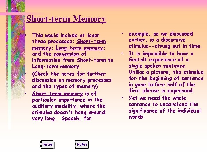 Memory is a Habit State All the processes