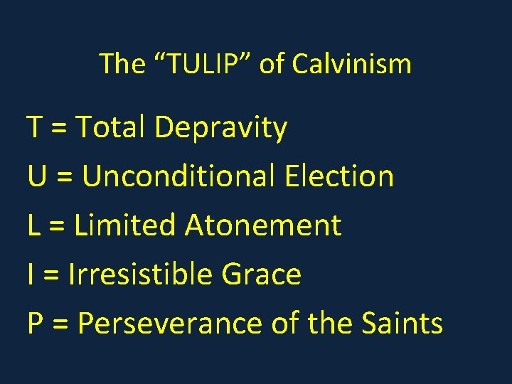 Calvinism Calmly Considered One reason many young people