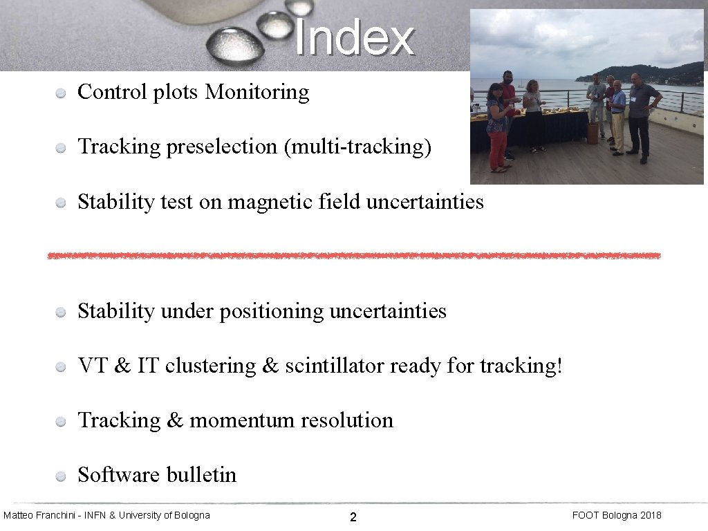 5 th June 2018 FOOT collaboration Global Reconstruction