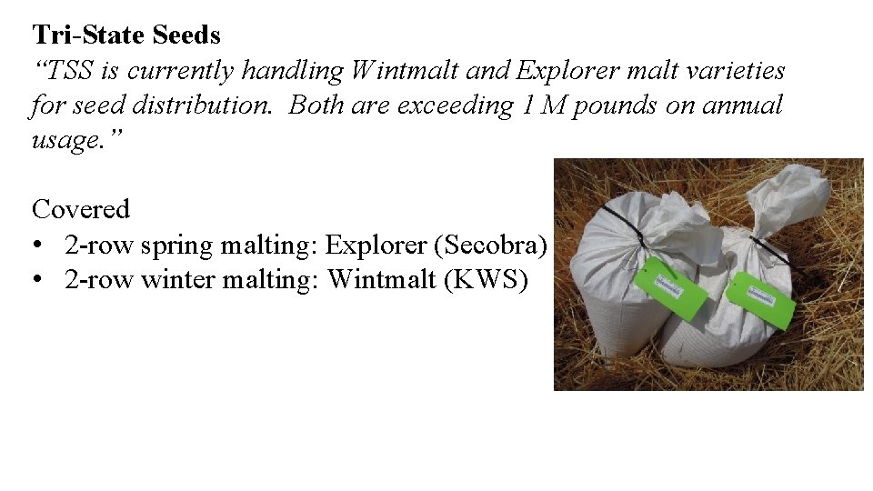 Variety development and varieties in the TriState region