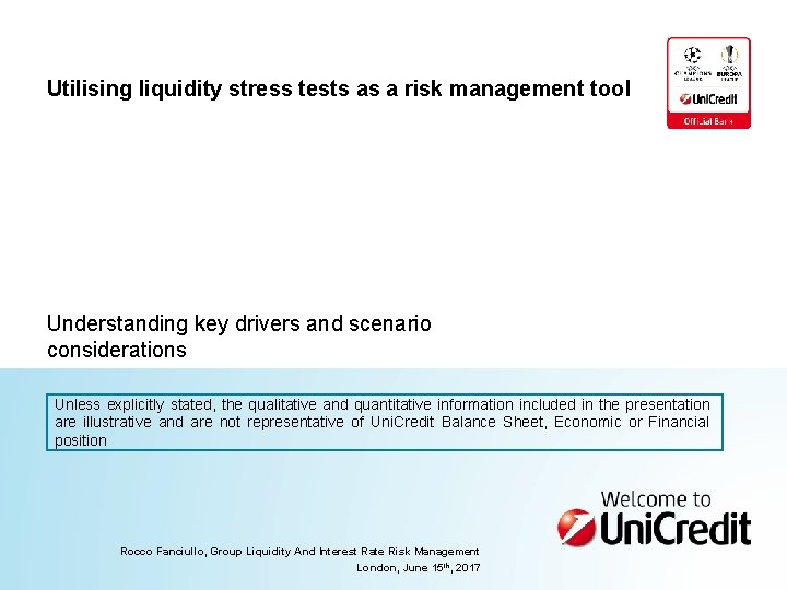 Utilising liquidity stress tests as a risk management