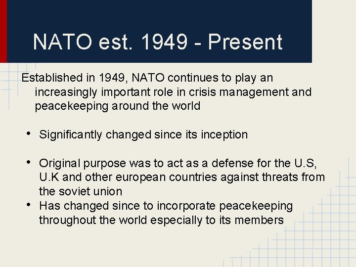 North Atlantic Treaty Organization NATO by Mohammed Mirza