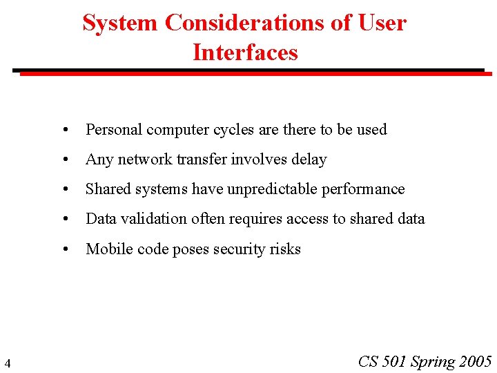 CS 501 Software Engineering Lecture 12 Usability 2
