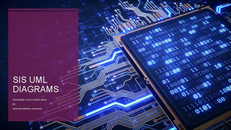 SIS UML DIAGRAMS PREPARED FOR IT315 AT SNHU