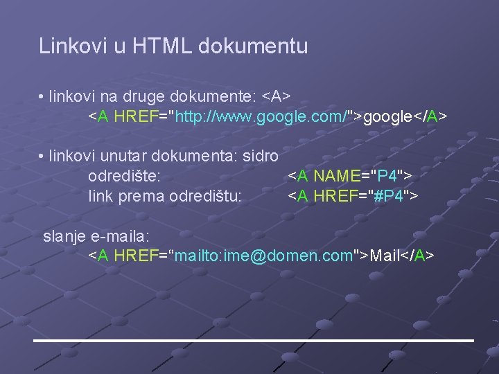 Osnove HTML jezik za opis strukture stranice danas