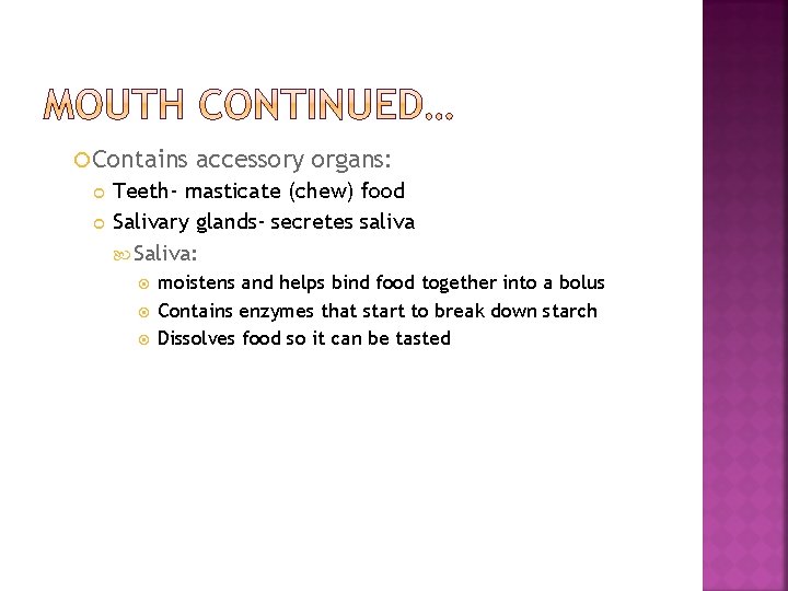 Chapter 14 Alimentary Canal Digests and absorbs food
