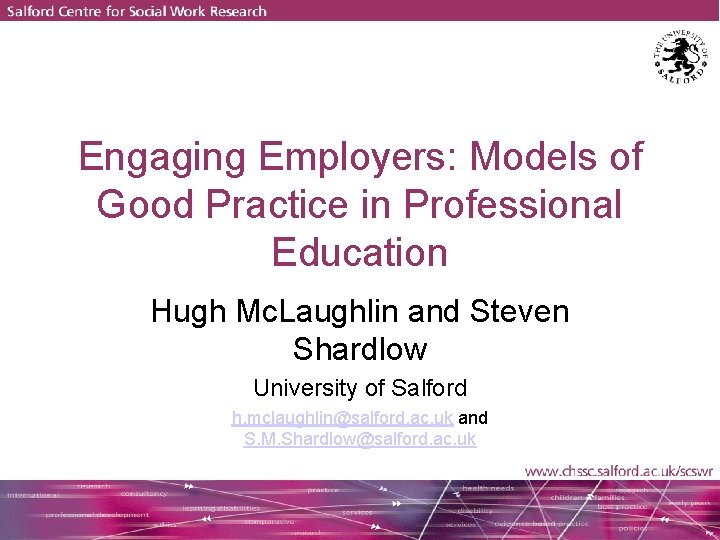 Engaging Employers Models of Good Practice in Professional
